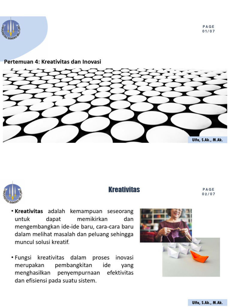 Pertemuan 4 - Kreativitas dan Inovasi | PDF