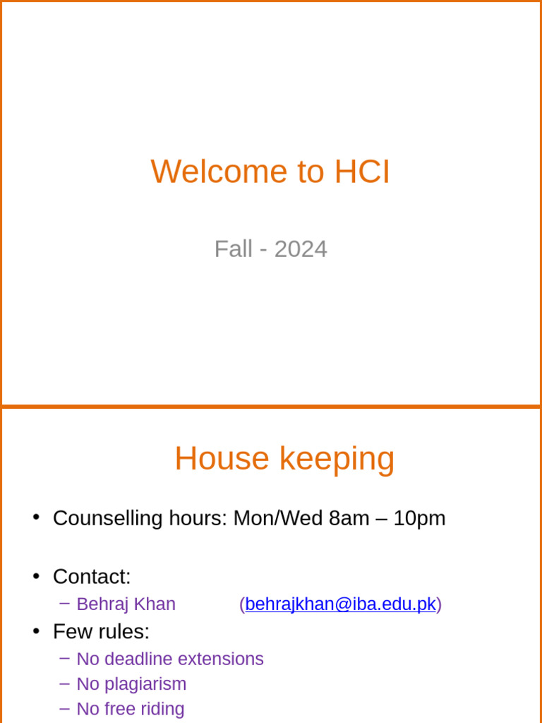 Lecture1 Intro To Hci | PDF