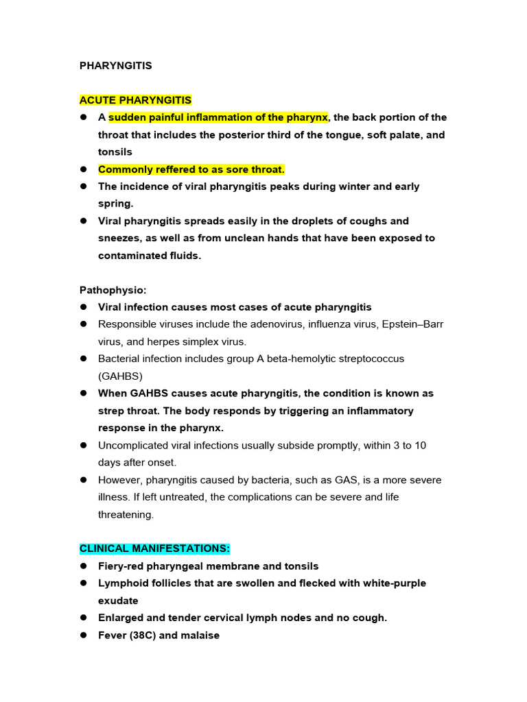 PHARYNGITIS | PDF