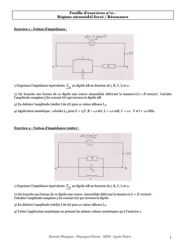 Exos11 RSF Resonance | PDF