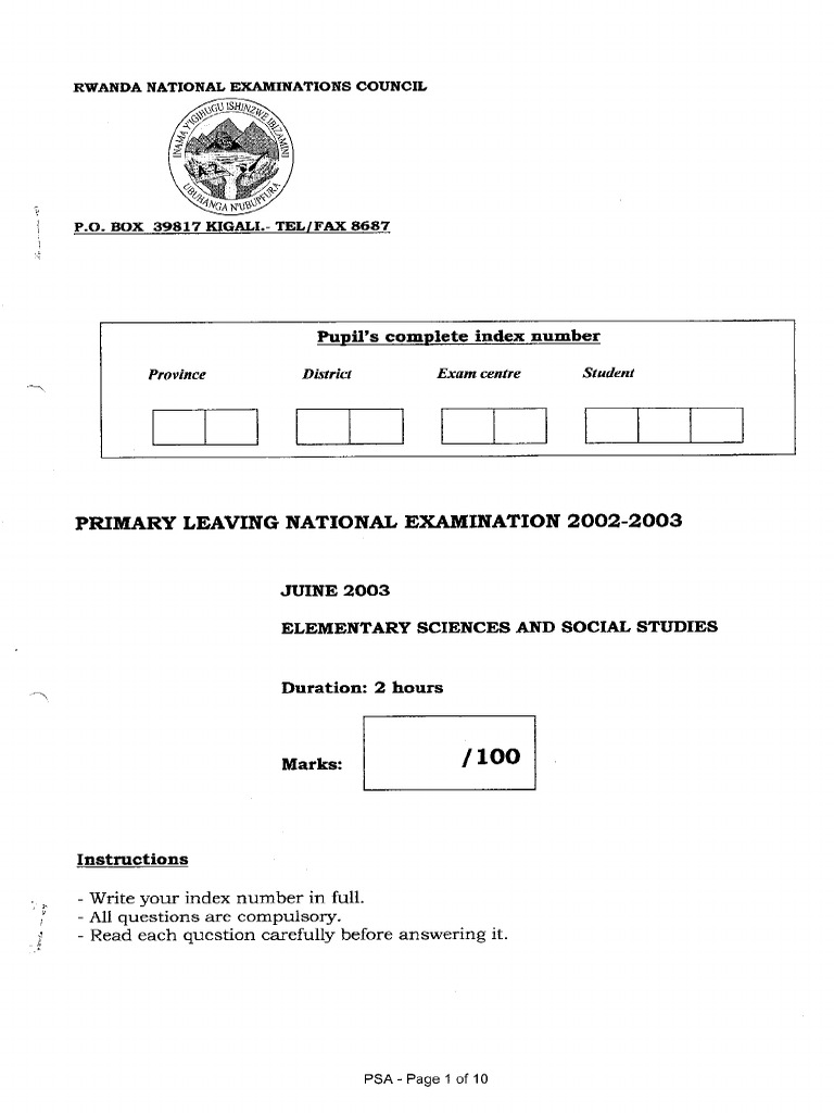 2003 SET Social Studies Primary | PDF
