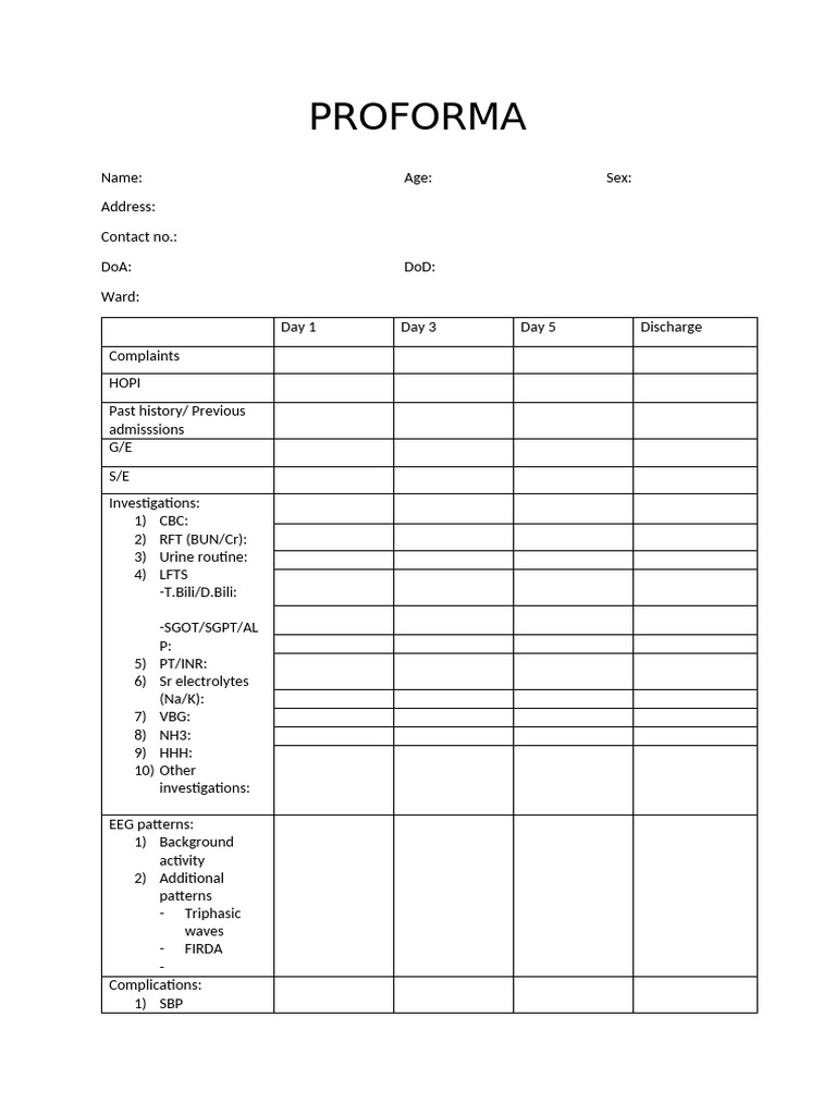 PROFORMA | PDF