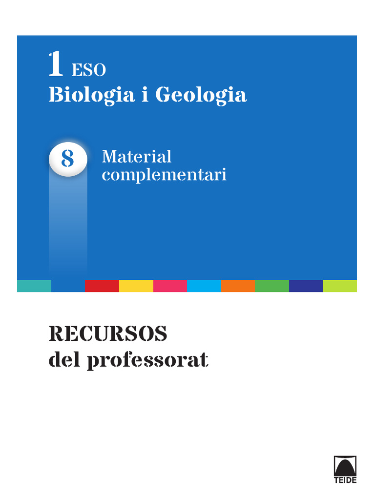 08 Material complementari. Ecos - Biologia i geologia 1 ESO Teide | PDF