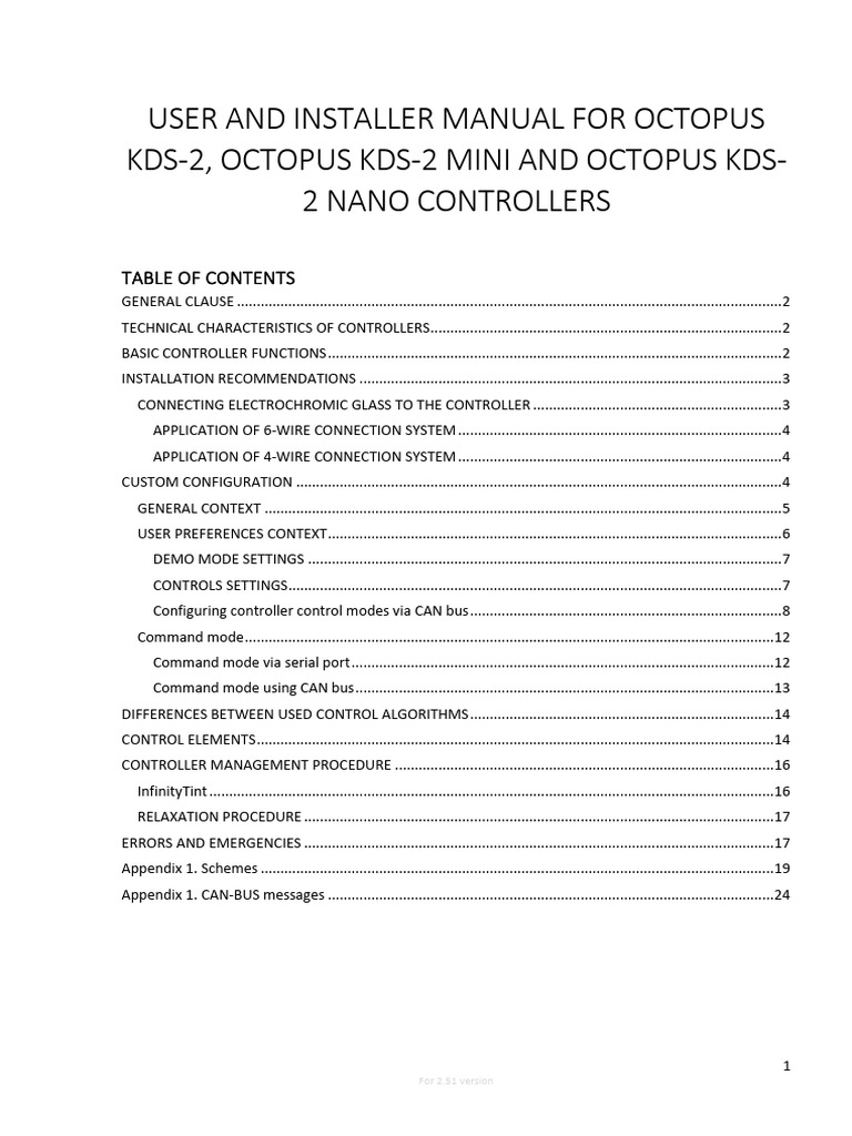 Octopus KDS-2 - User and installer manual | PDF