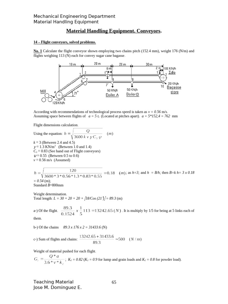 14 Flight Conveyors Solved Problems Pdf