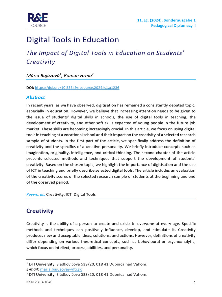 Digital Tools in Education The Impact of Digital T | PDF