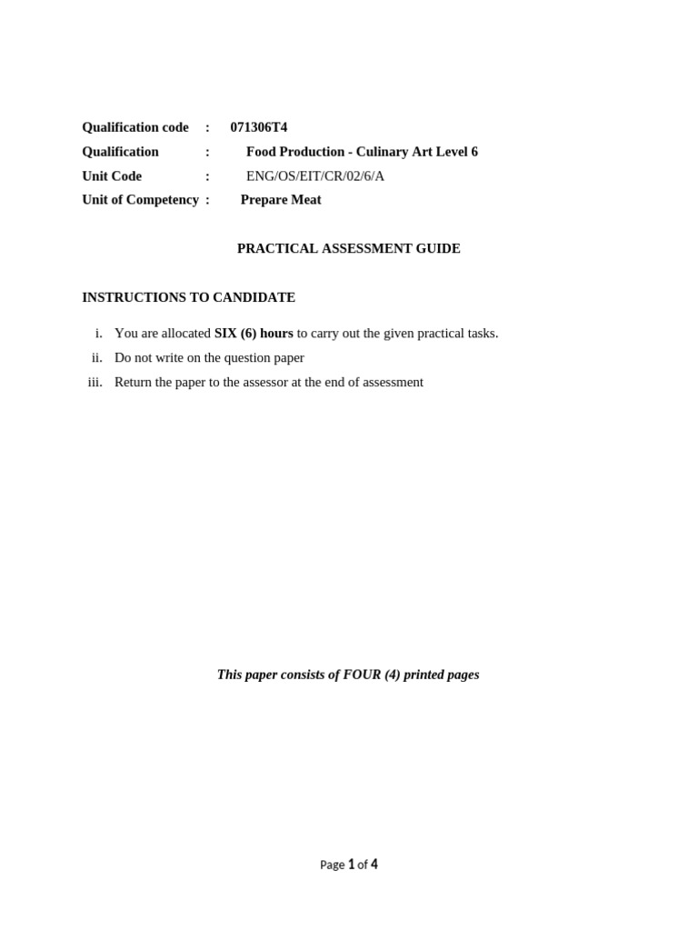 Practical Assesment Guide | PDF