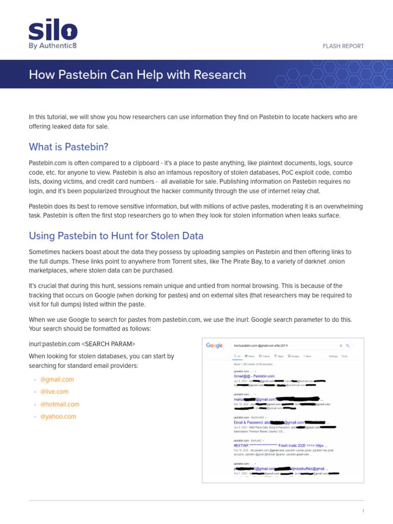 Authentic8 FR How Pastebin Helps With Research | PDF