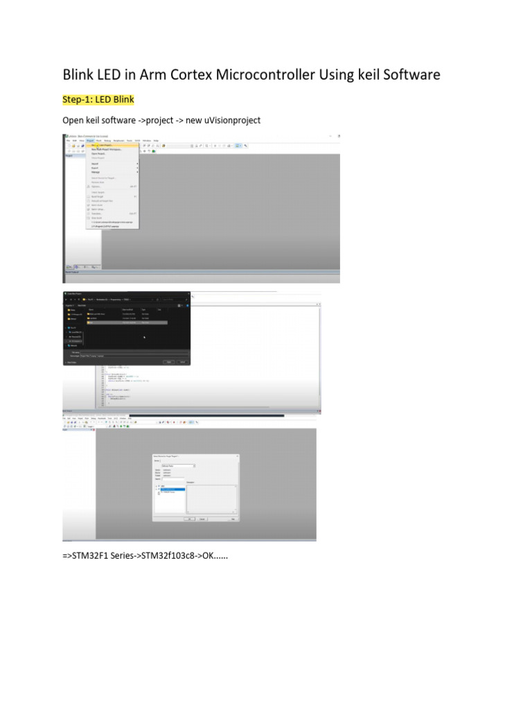 Blink LED in Arm Cortex Microcontroller Using Keil Software | PDF | Finance & Money Management ...