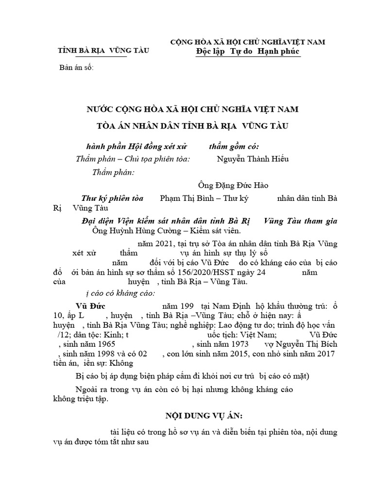 Vu Duc Thang Co y Gay Thuong Tich K2 | PDF