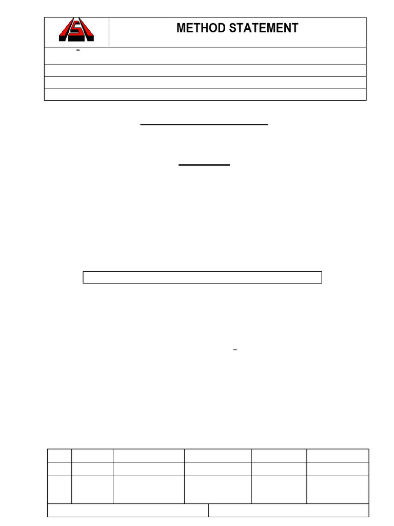 Method Statement of Pile Cap Open Foundation - R0 | PDF