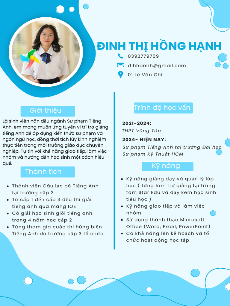 DinhThiHongHanh CV | PDF