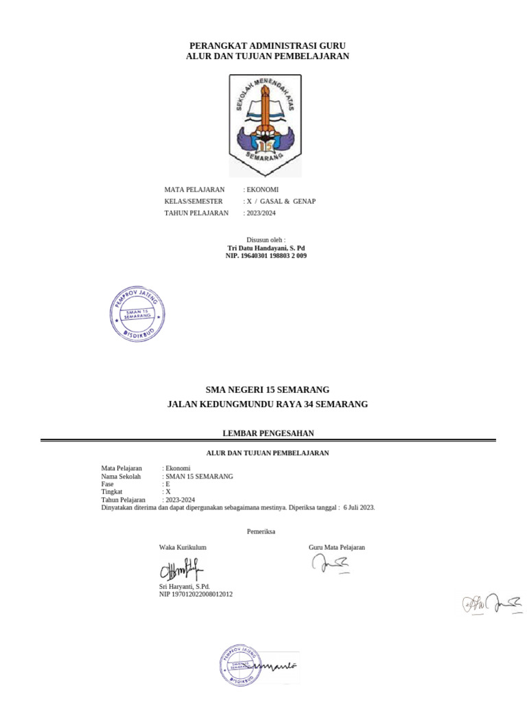 ATP_X_FASE E_EKONOMI_ TRI DATU | PDF