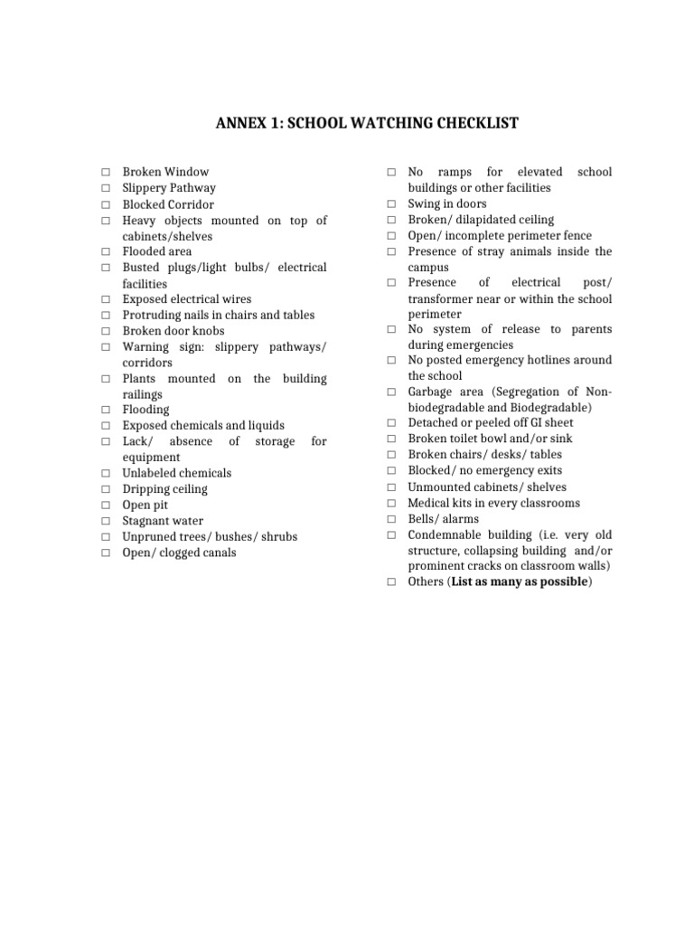 Handout-School-Watching-Checklist (1) | PDF