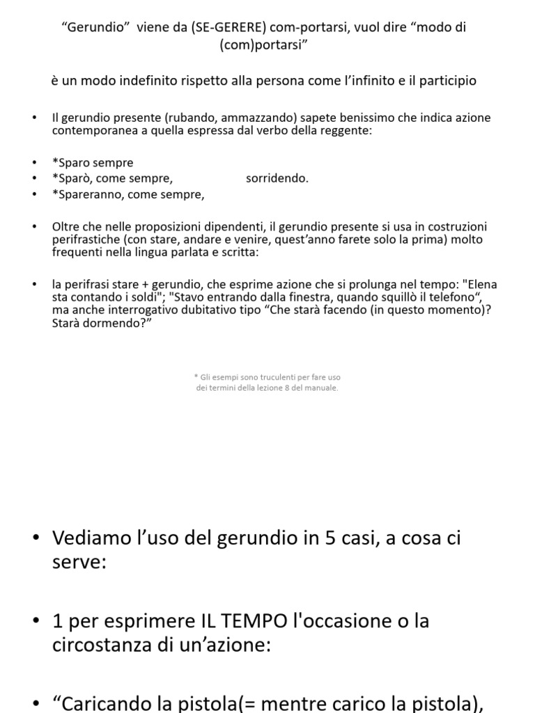 Usi Del Gerundio | PDF