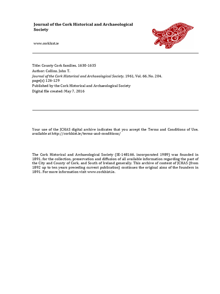 Journal of The Cork Historical and Archaeological Society | PDF