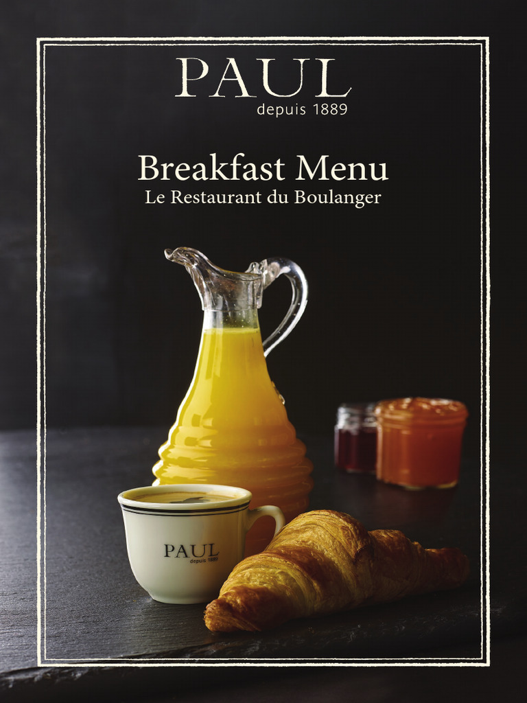 PAUL Menu Breakfast ENG - DEC - 2021 | PDF