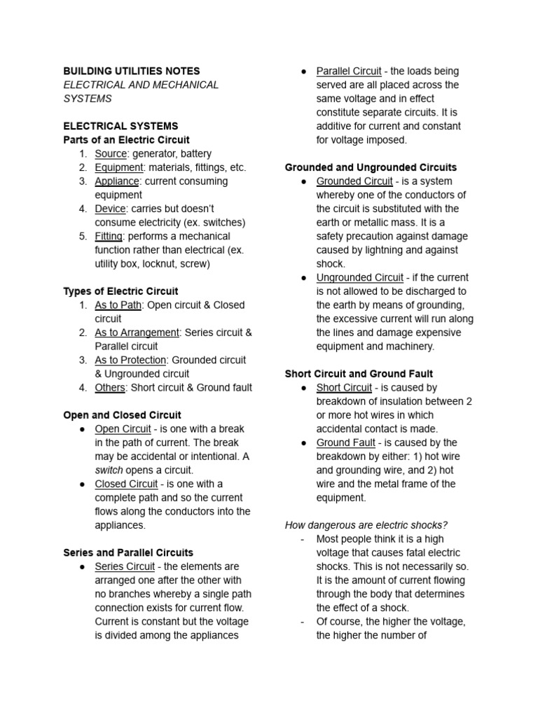 Building Utilities Notes | PDF