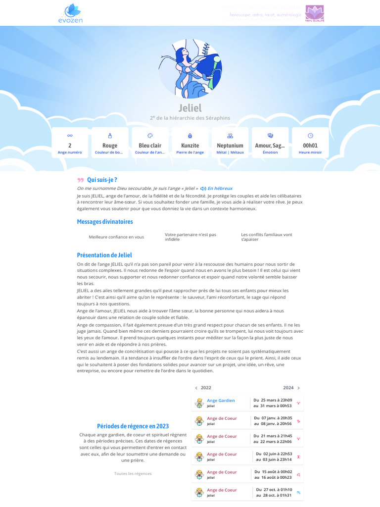 2 - L'ange Gardien Jeliel Et Ses Pouvoirs - Evozen | PDF