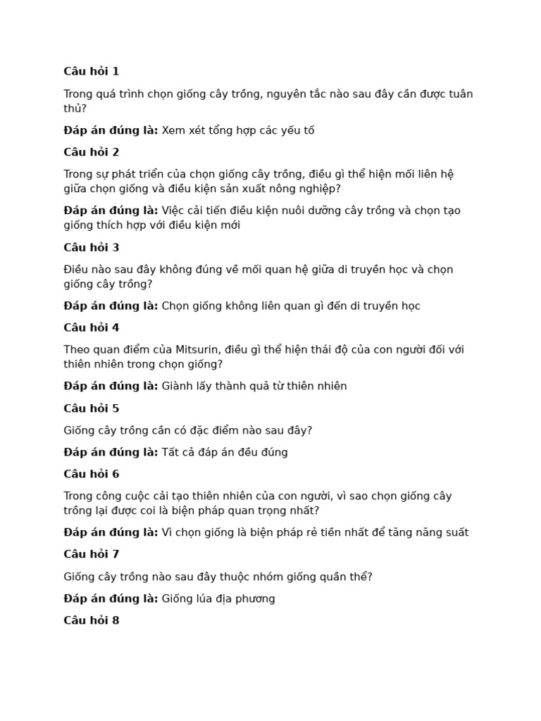 Chon Tao Giong Cay Trong Sua | PDF