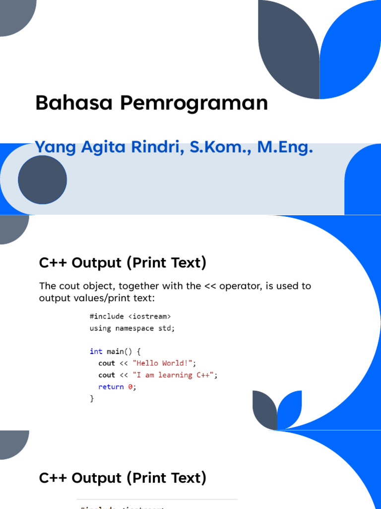 4 Bahasa C++ Pertemuan 4 | PDF