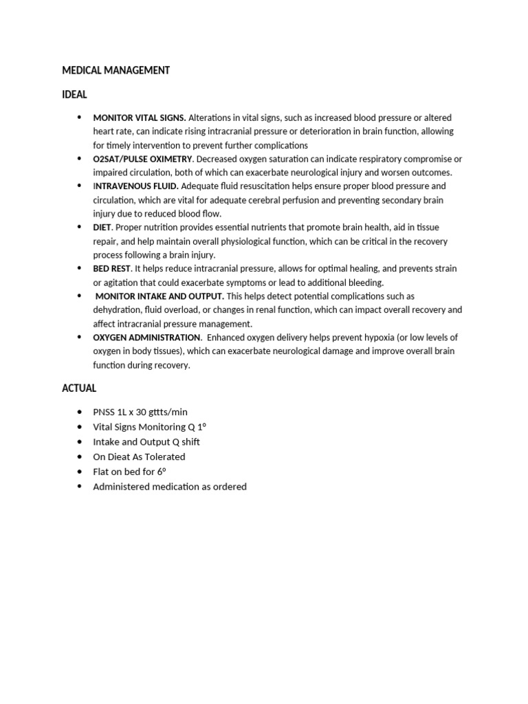 MEDICAL MANAGEMENT OF SUBDURAL HEMATOMA | PDF