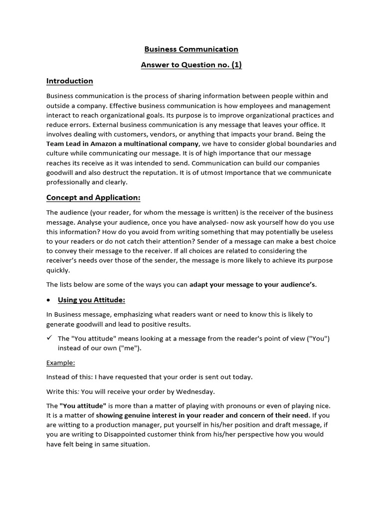 Business Communication | PDF