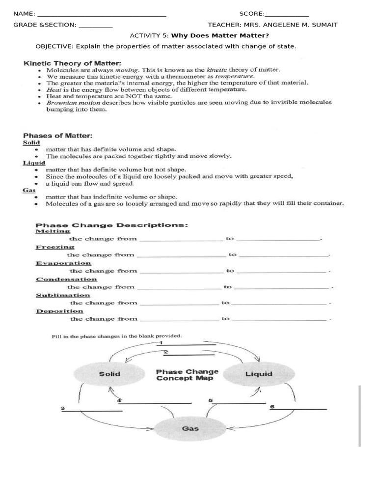 Reading Activity Phase Change | PDF | Career & Growth