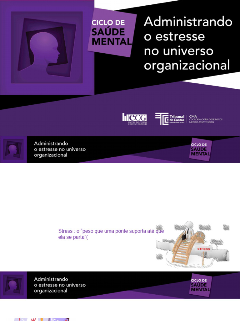 CicloPalestras SaudeMental-Tema3 AdministrandoEstresse 28092021 Slides | PDF