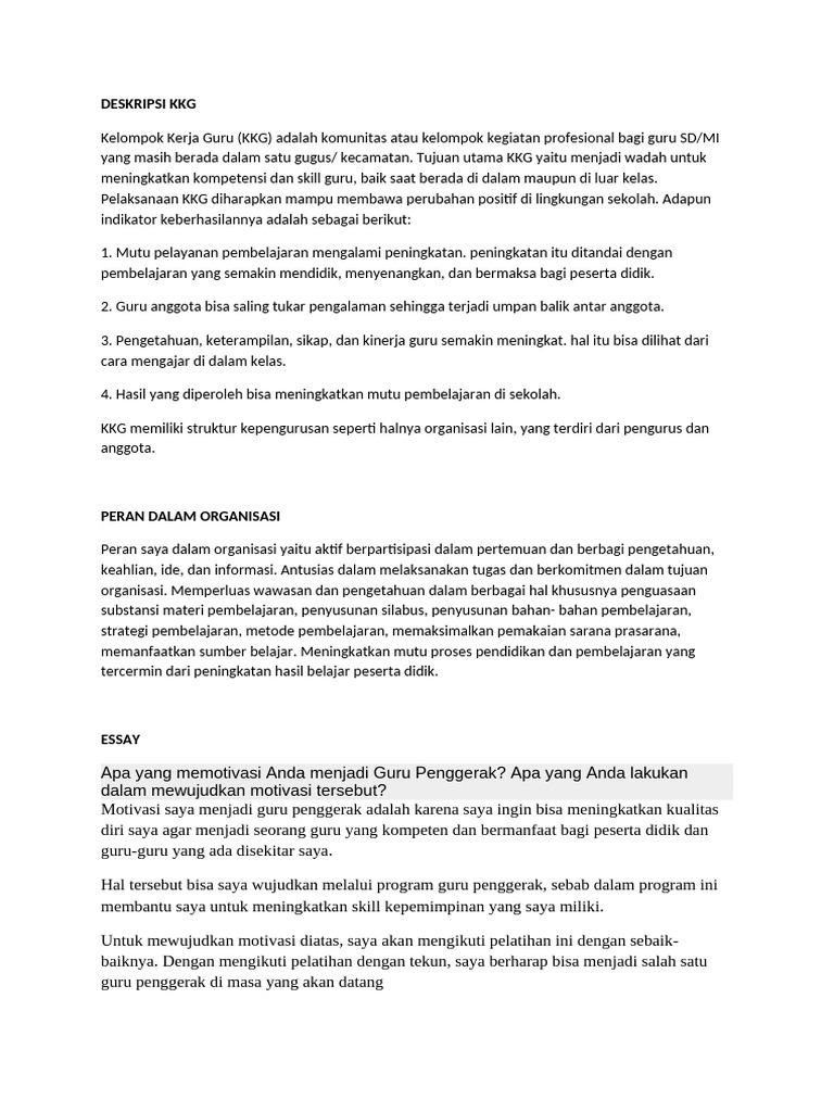 Deskripsi KKG | PDF