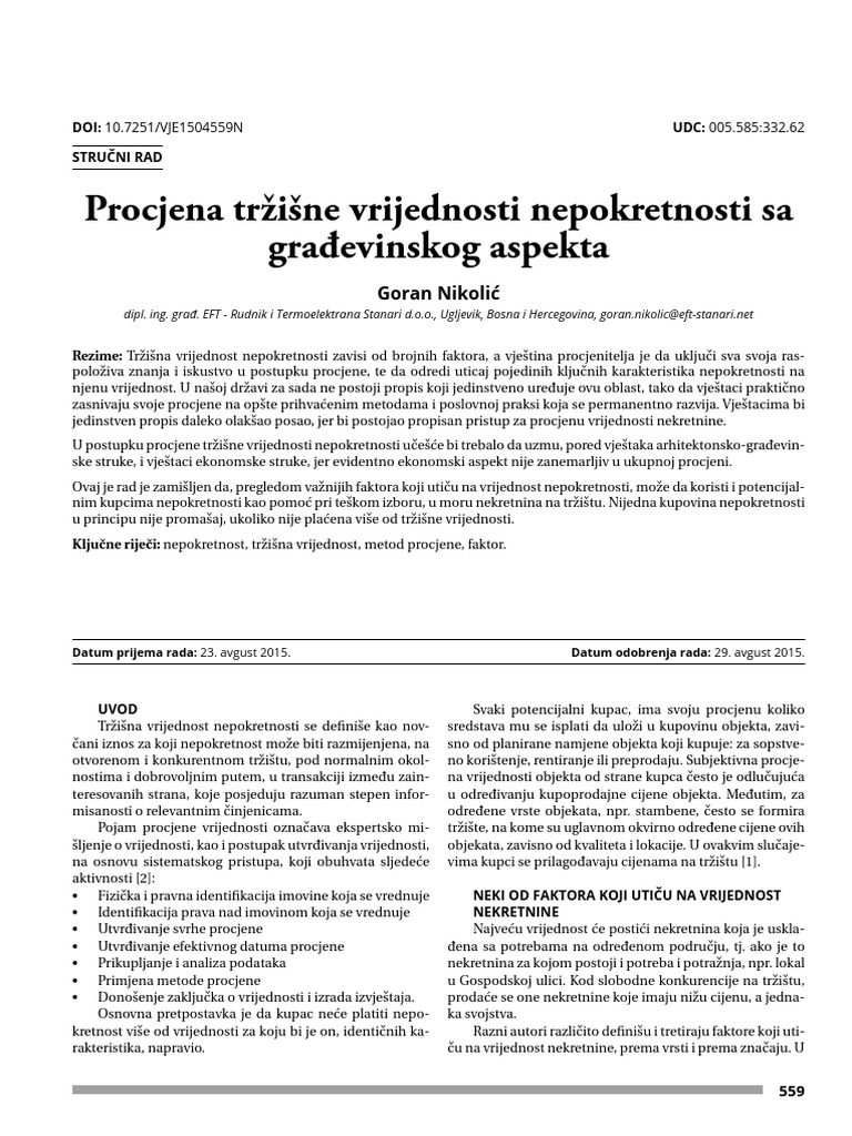 Goran Nikolic | PDF | Land Law | Property
