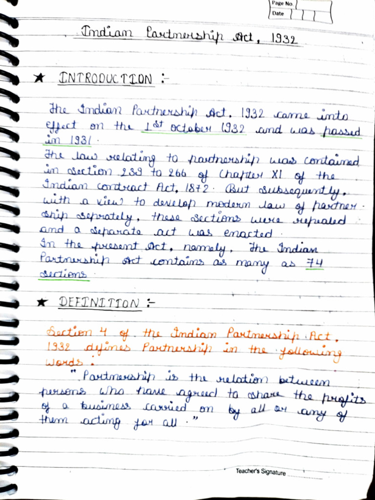 Partnership Act Notes | PDF