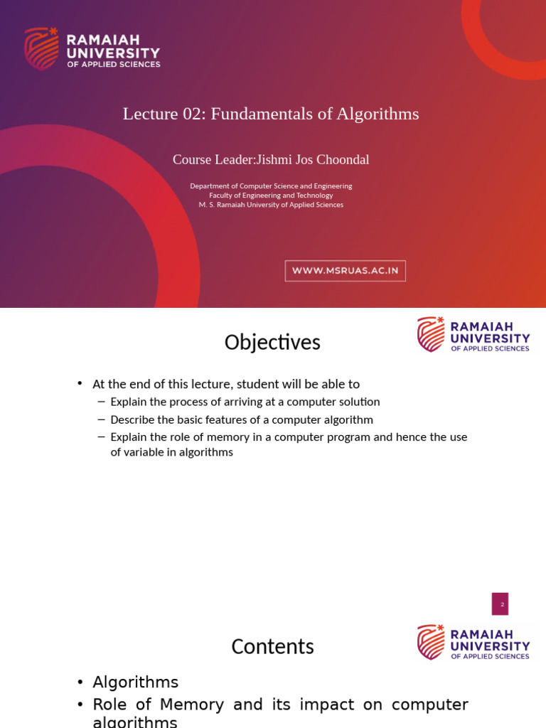 02 - Fundamentals of Algorithms | PDF