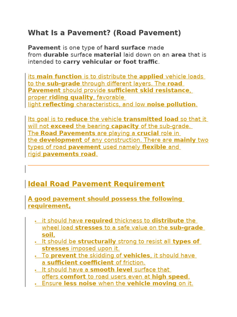 What Is A Pavement | PDF
