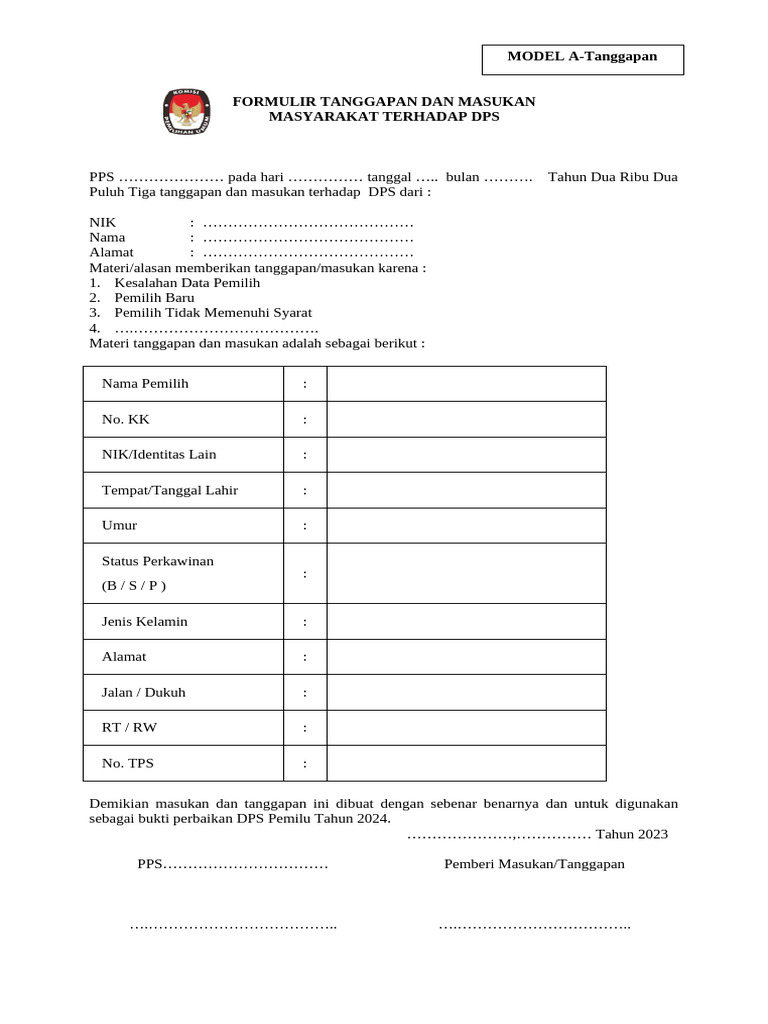 7.. Model A-Tanggapan PPS-1 | PDF