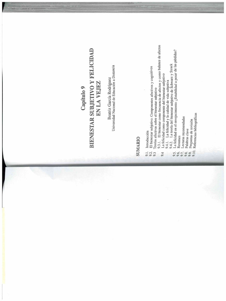 Bienestar Subjetivo Y Felicidad Pdf
