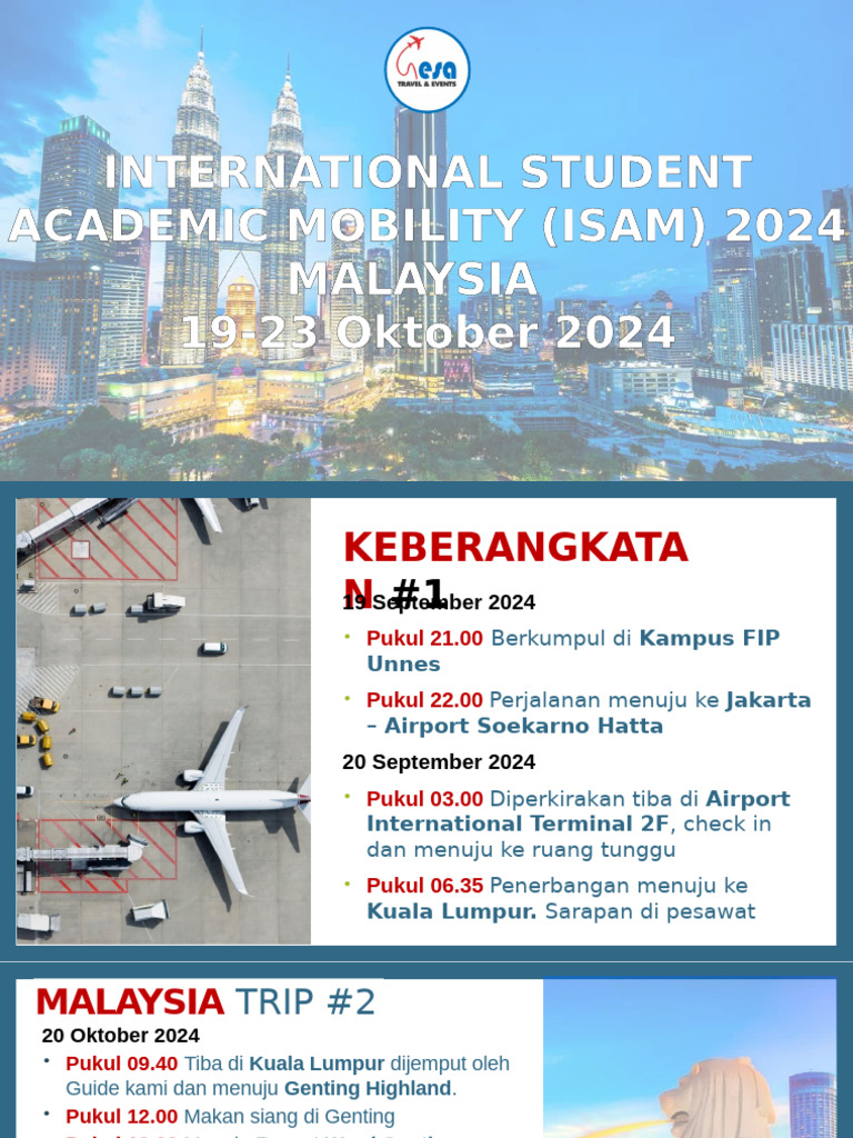 International Student Academic Mobility (Isam) 2024 - Malaysia | PDF
