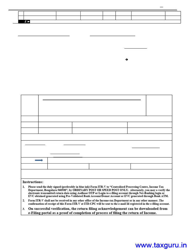 Form ITR V in PDF Format For AY 2020 21 FY 2019 20 | PDF