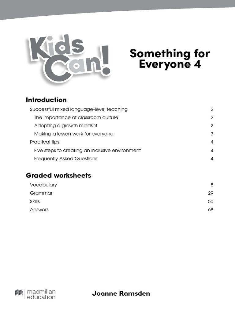 Something For Everyone Graded Worksheets Pedagogical Handbook | PDF
