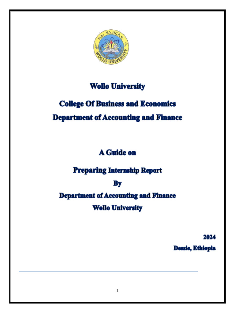 Wollo University Internship Guide Line123 | PDF