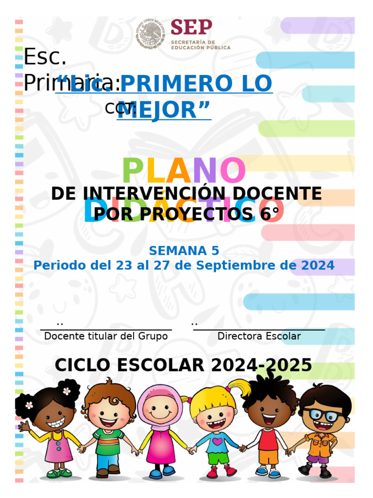 6° SEMANA 5 PLANEACIÓN PROYECTOS DARUKEL 24-25 | PDF