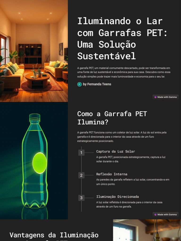 Iluminando o Lar Com Garrafas PET Uma Solucao Sust - 240901 - 213742 | PDF
