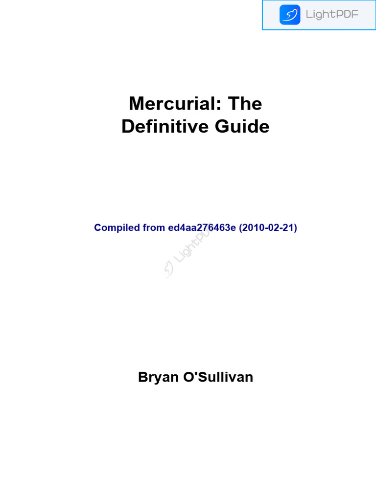 Mercurial Manual-Editable | PDF | Version Control | Business