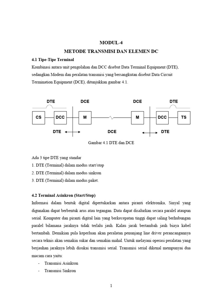 MODUL-4 METODE TRANSMISI DAN ELEMEN DC (1) | PDF