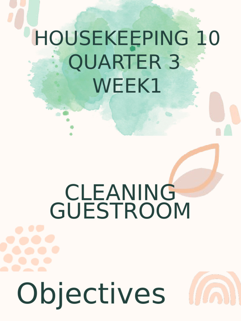 Q3 Housekeeping10 Lesson1 | PDF