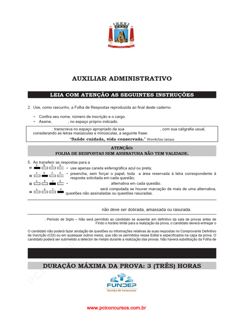 Auxiliar Administrativo | PDF
