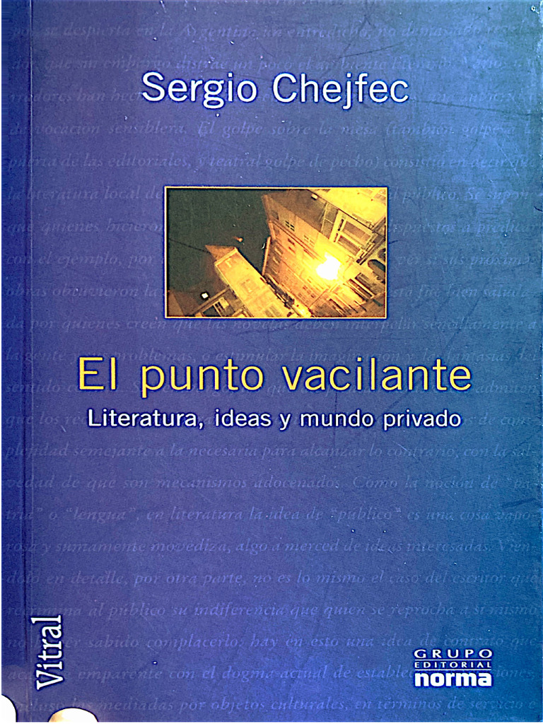 Chejfec, El Punto Vacilante | PDF | America latina | Memoria