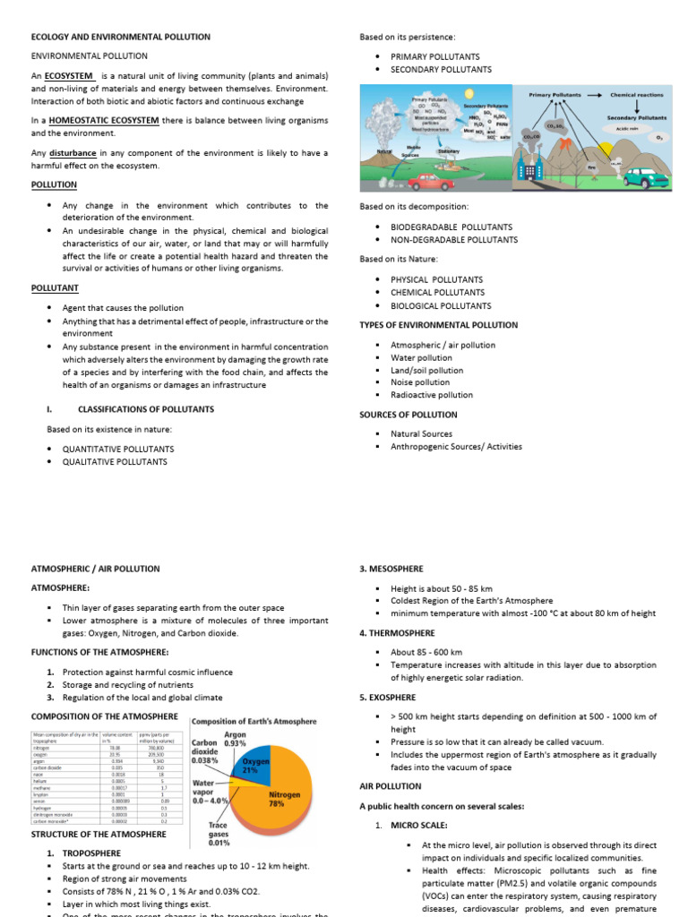 Understanding Environmental Pollution Types | PDF | Atmosphere Of Earth ...