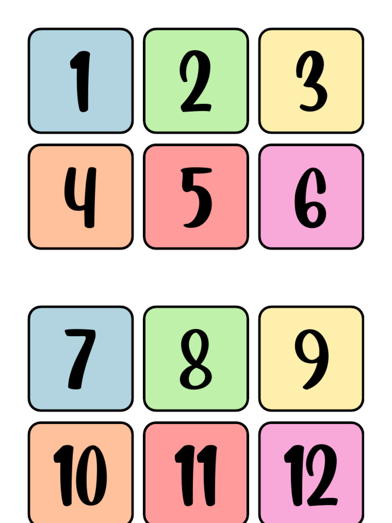 Numbers 1 To 100 Square Flashcards | PDF