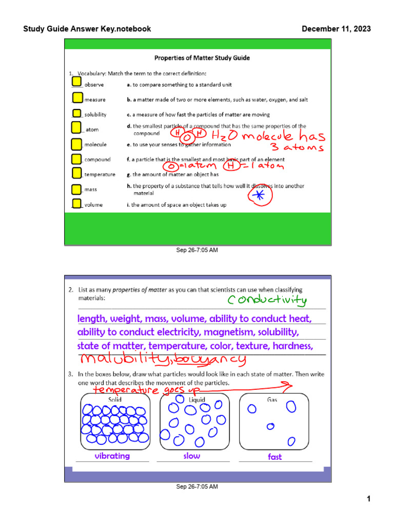 topic_1_properties_of_matter_-_study_guide_answer_key | PDF